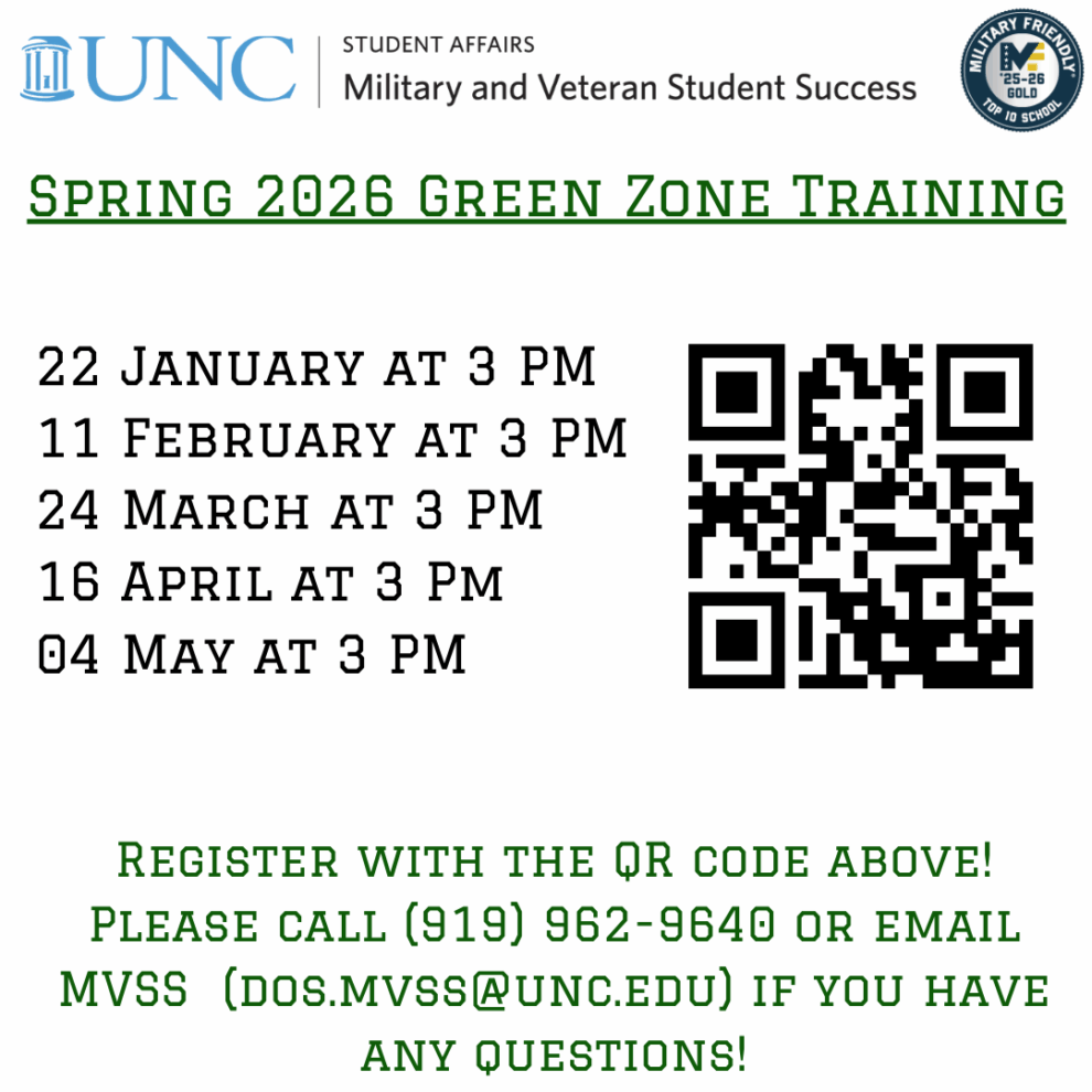 UNC Green Zone Training - Dean of Students